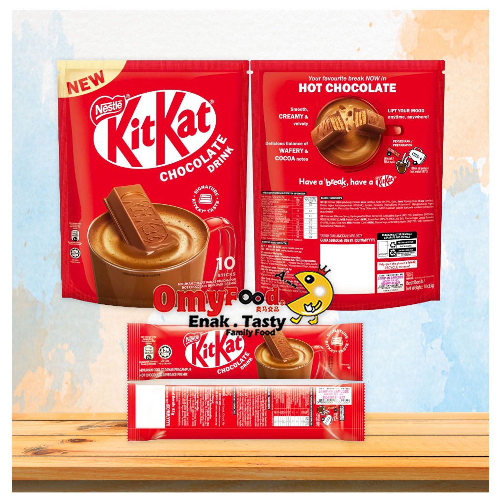 33g x 10stick Nestle Kit Kat Chocolate Drink [OmyFood] | Shopee Malaysia
