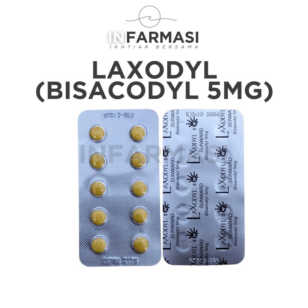 Laxodyl Bisacodyl 5mg Tablet 10's (Strip) - Ubat Sembelit Biji Dewasa ...