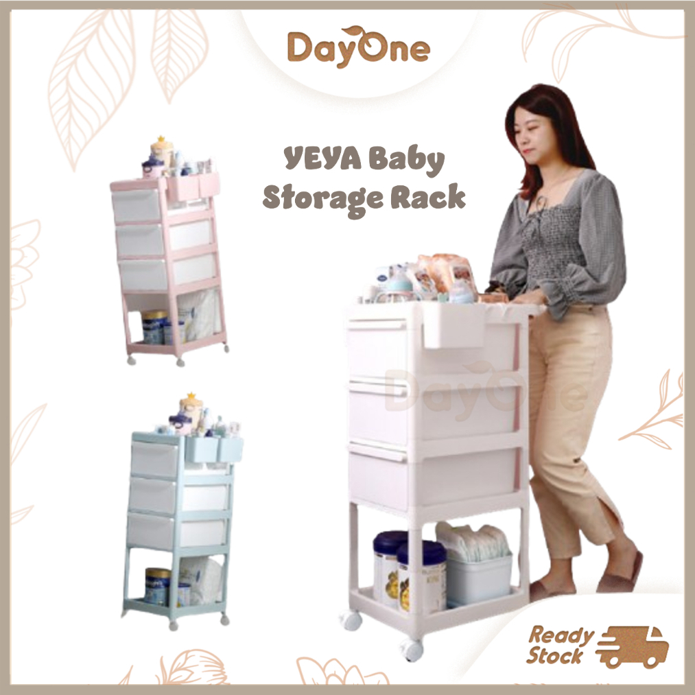 Day One 🍃YEYA Quality Baby Multipurpose Storage Trolley 3 Layers Tiers ...