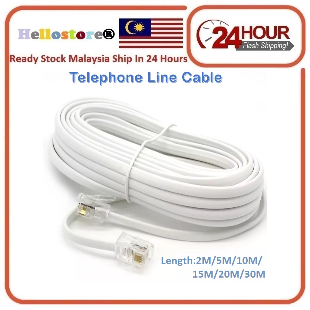 RJ11 to RJ11 Cable Telephone Line Cable | Shopee Malaysia