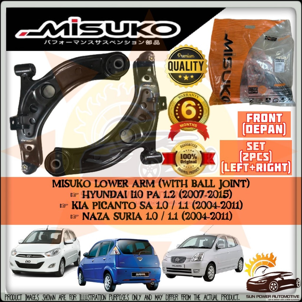Hyundai I10 PA 1.2 / Kia Picanto SA 1.0 / Naza Suria MISUKO LOWER ARM ...