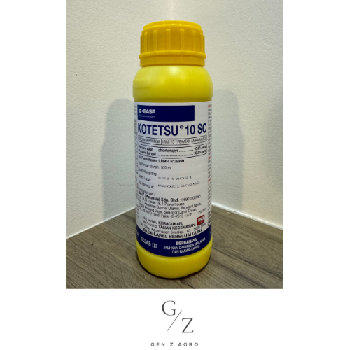 (500ml) BASF Kotetsu 10SC (Chlofenapyr 10%) [Mati Hama Merah / Kutu ...