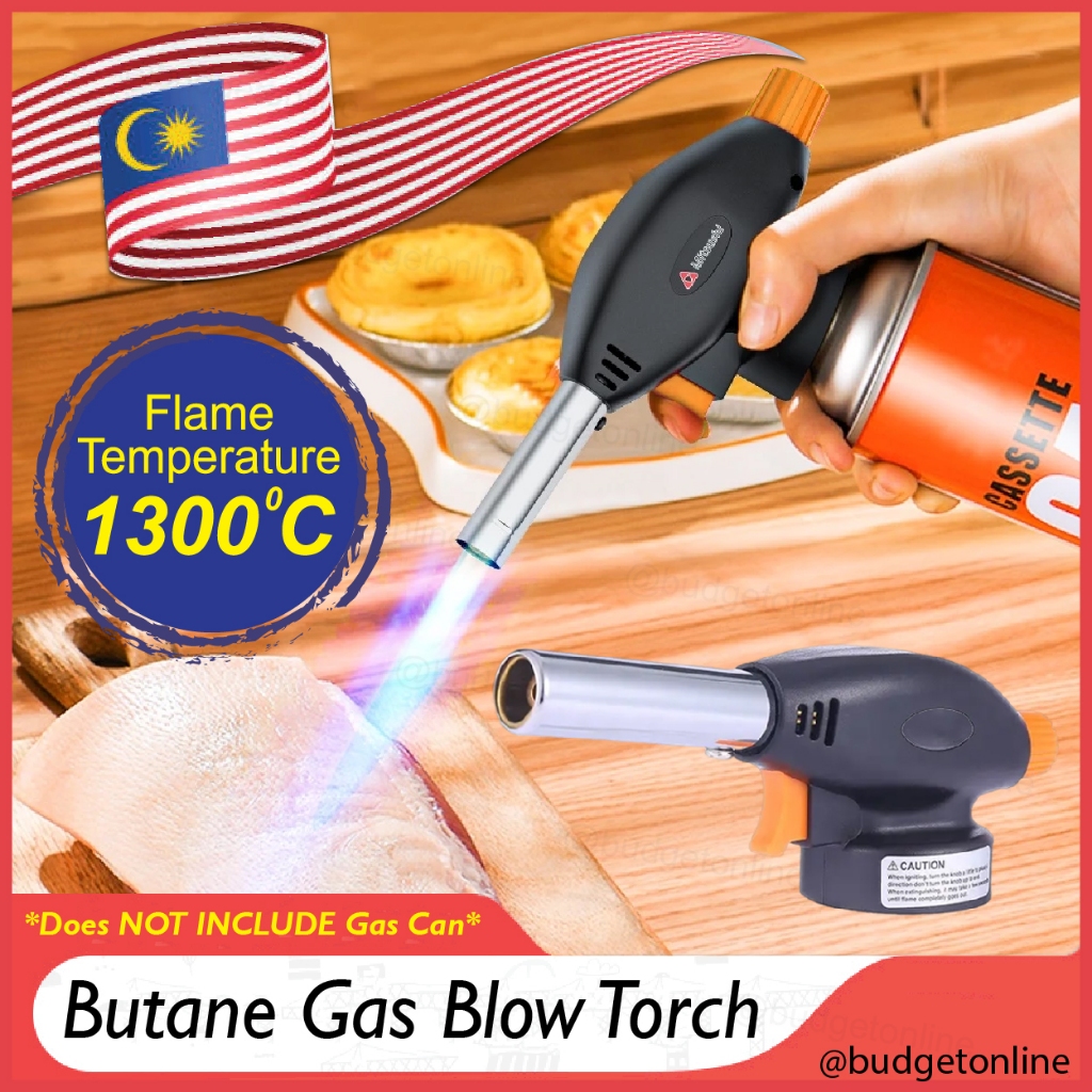 Butane Gas Blow Torch Adjustable Flame Gun Head Auto Ignition Gas ...