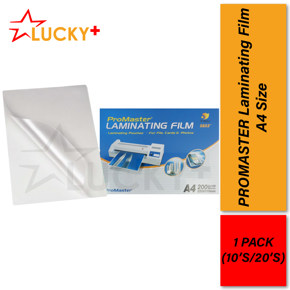(100% Original) Promaster Laminating Film 100micon(10's/20's)(A4 Size ...