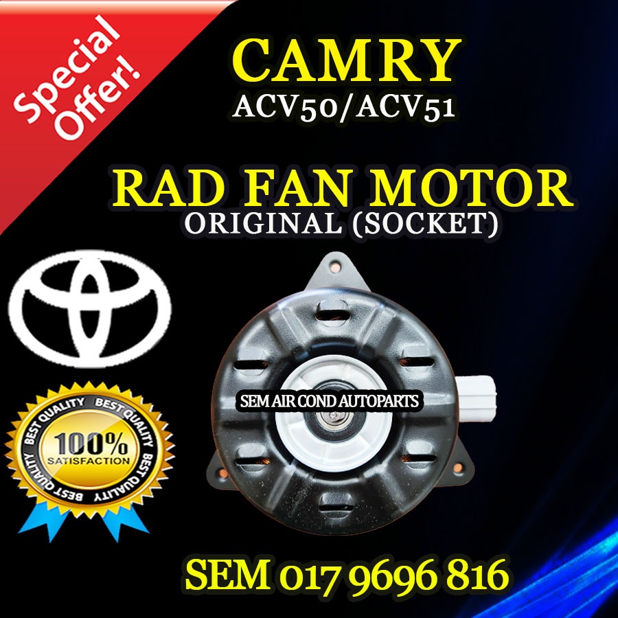 TOYOTA CAMRY ACV50 ACV51 2012-2015 YEAR ORIGINAL RADIATOR FAN MOTOR ...