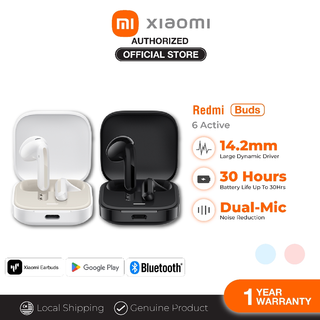 Redmi Buds 6 Active Dual-mic noise reduction/30 hours battery life ...