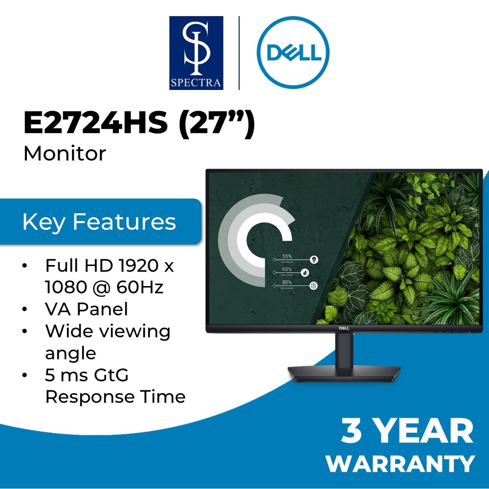 Dell E2724HS 27 Inch Full HD Monitor - Bezel less Design | HDMI | VA ...