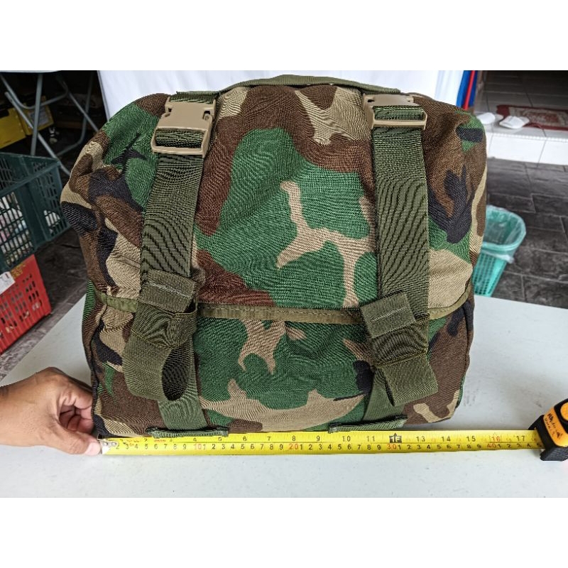 USGI MILITARY MOLLE II MODULAR WOODLAND CAMO SLEEP SYSTEM CARRIER ...