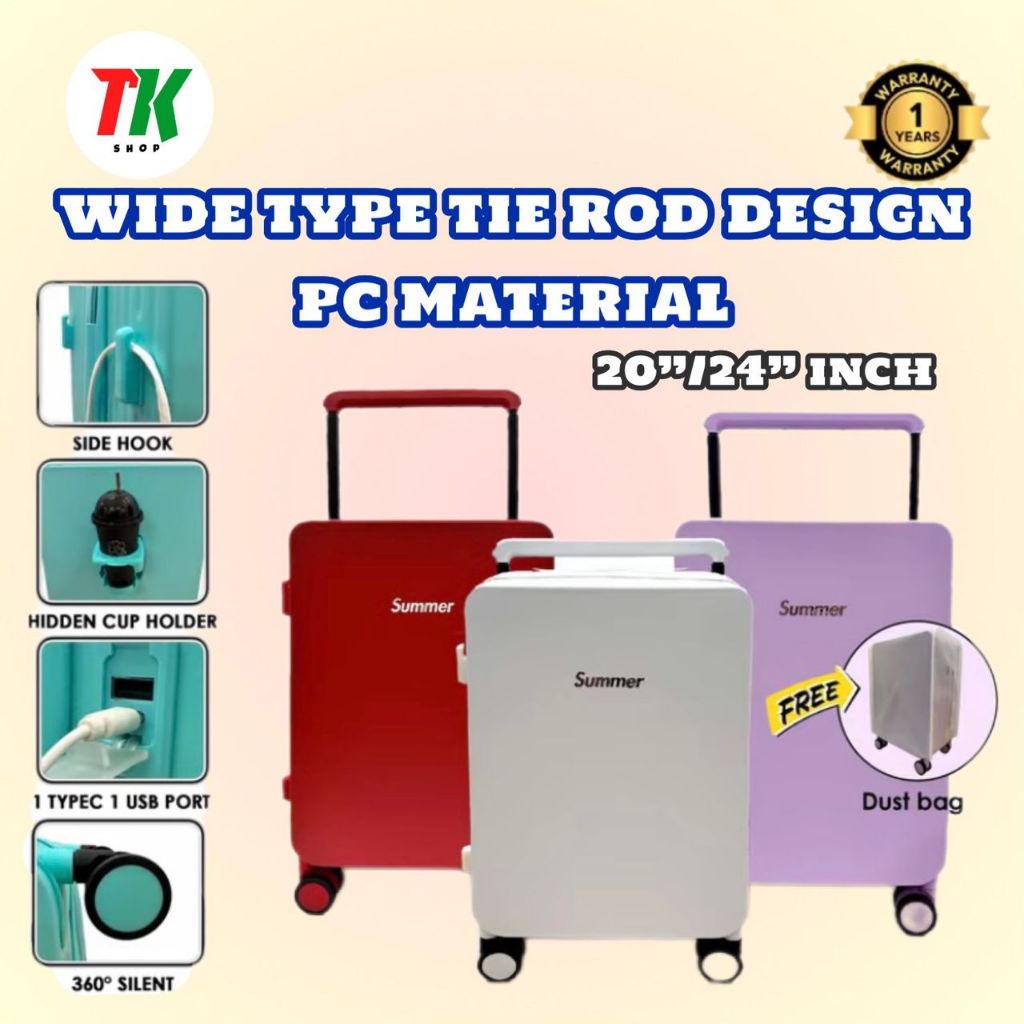 🔥TK SHOP TRADING🔥NEW STOCK🔥Wide Type Tie Rod Design Travel Luggage ...