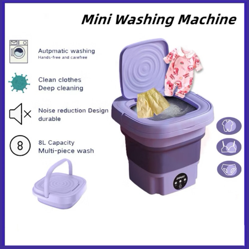 Mini Washing Machine 2In1 Wash Dryer Folding Mesin Basuh Portable Small ...