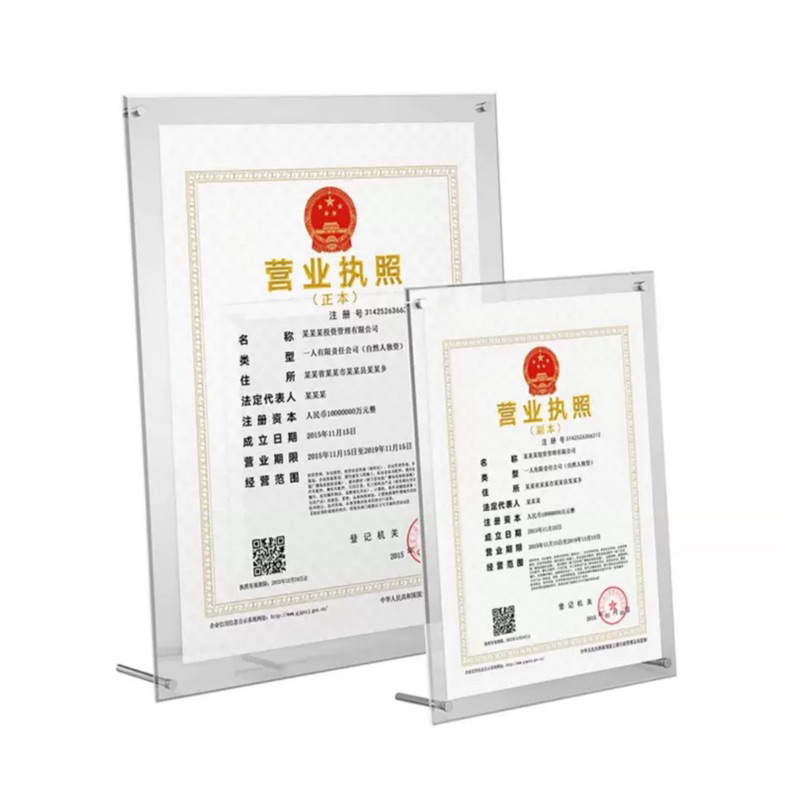 READY STOCK # Acrylic Frame Table / Acrylic Holder - Certificate Frame ...