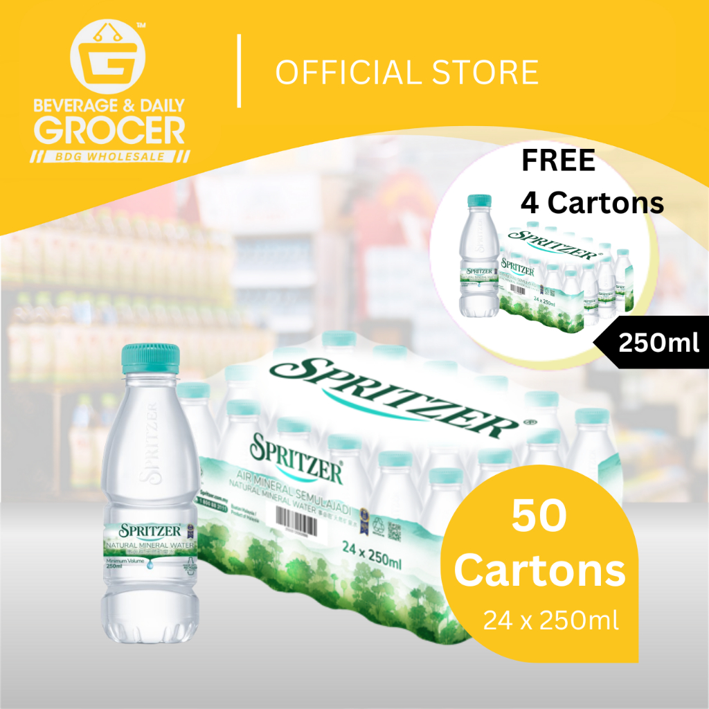 Spritzer Natural Mineral Water (Shrink Pack) 24 x 250ml (Bulk Buys) | Shopee Malaysia