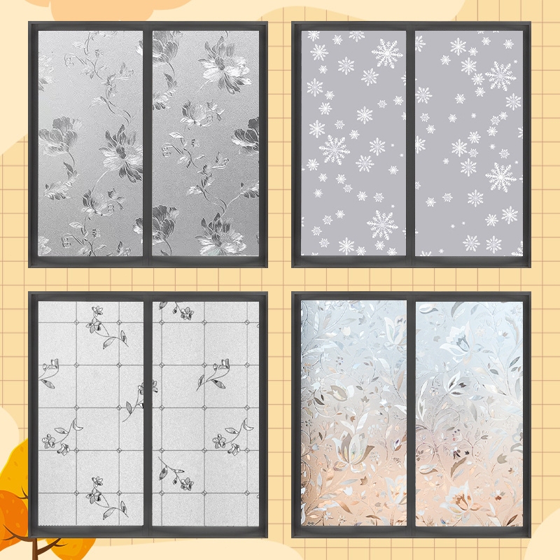 45/60/90x200cm Window Film Privacy Glass Sticker Non Adhesive Anti-UV ...