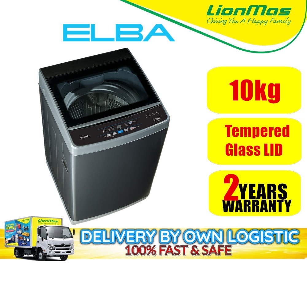 ELBA 10kg Fully Automatic Washing Machine EWT-N1087D (GR) Washer - Mesin Basuh | Shopee Malaysia