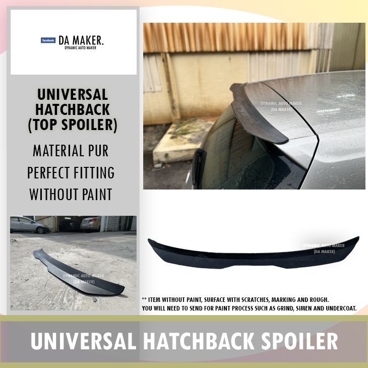 【Ready Stock】UNIVERSAL HATCHBACK REAR SPOILER TAIL SPOILER PUR ODINGER ...