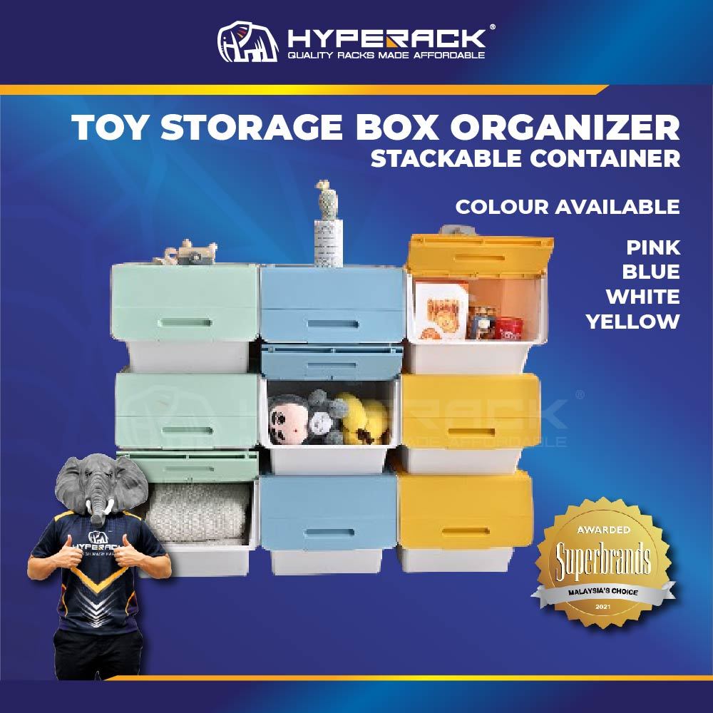 HYPERACK™ Toy Storage Box Organizer Cabinet Wardrobe Stackable ...