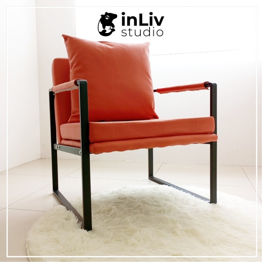 Single Sofa Leisure Sofa Lazy Sofa Bedroom Living Office Balcony Solid ...