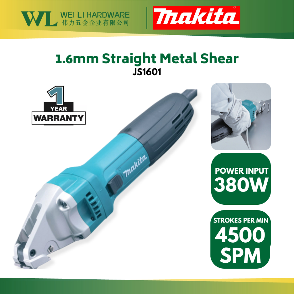Makita JS1601 1.6mm Straight Metal Shear 380W / Mesin Potong Besi/Sheet Metal Cutting/Cutter ...