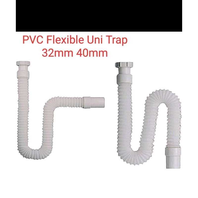 PVC Watertec Unitrap Uni-Trap 32mm 40mm 1-1/4" 1-1/2" Flexible Trap for ...