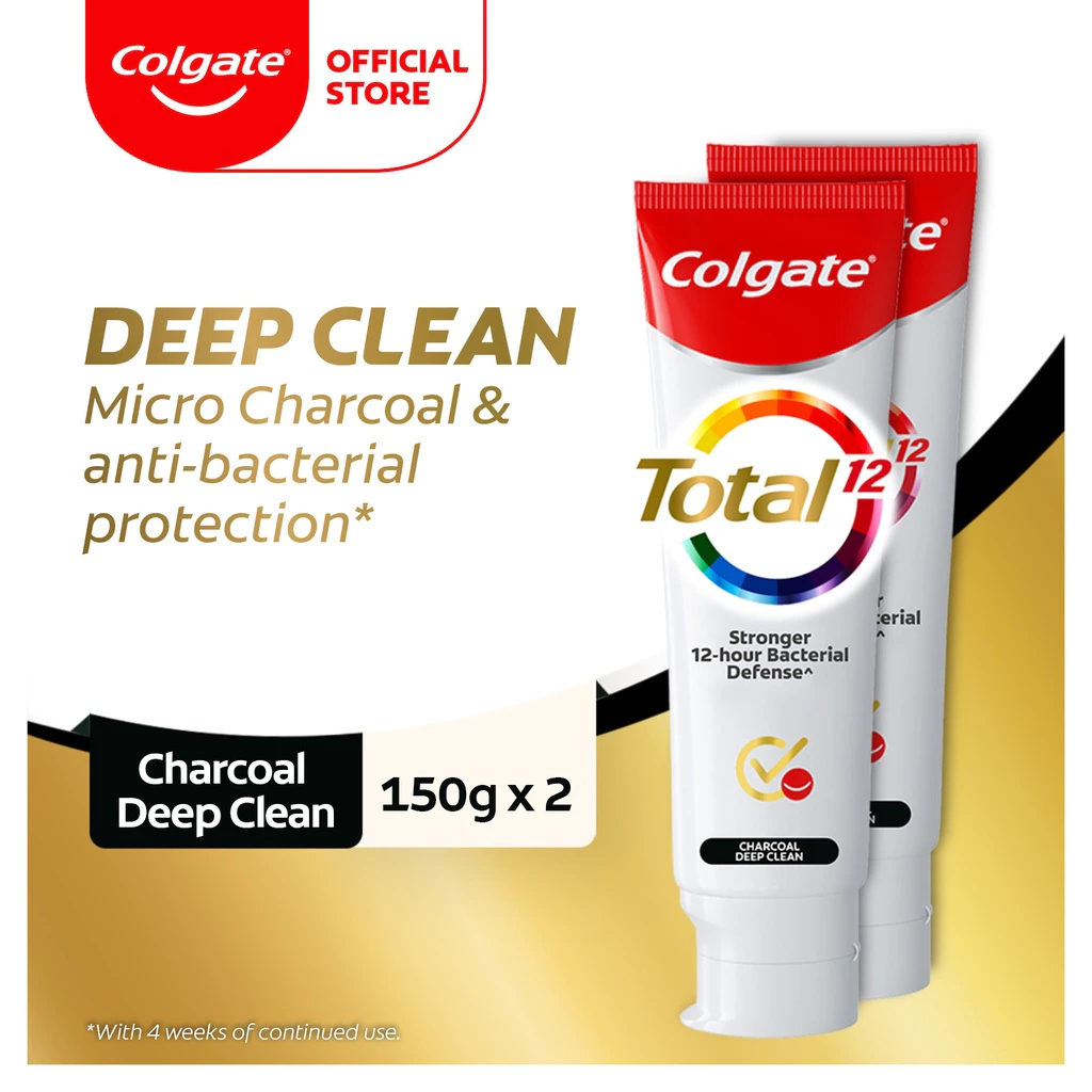 Colgate Total Charcoal Deep Clean Toothpaste Valuepack 150g x 2 ...