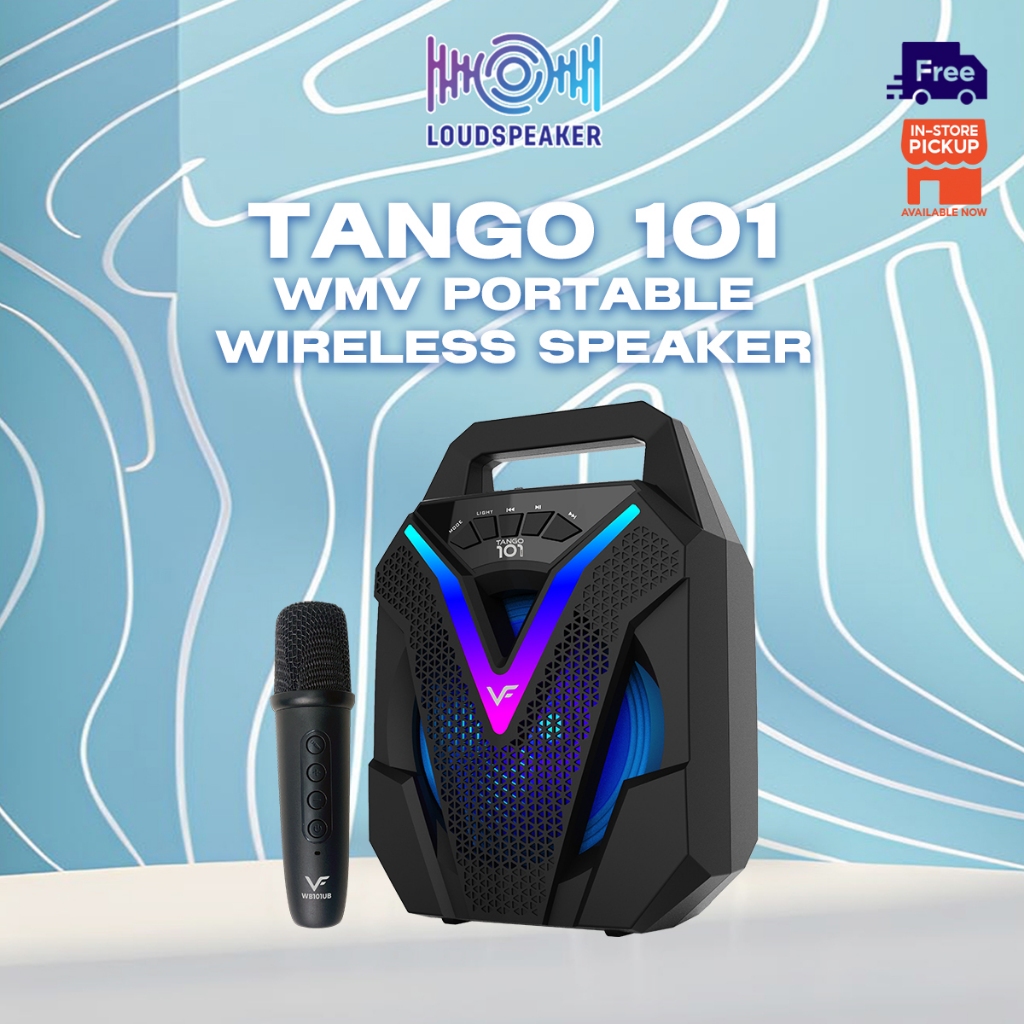 Vinnfier VF Tango 101 WMV 20W Max Portable Karaoke Bluetooth Speaker Wireless Microphone USB ...