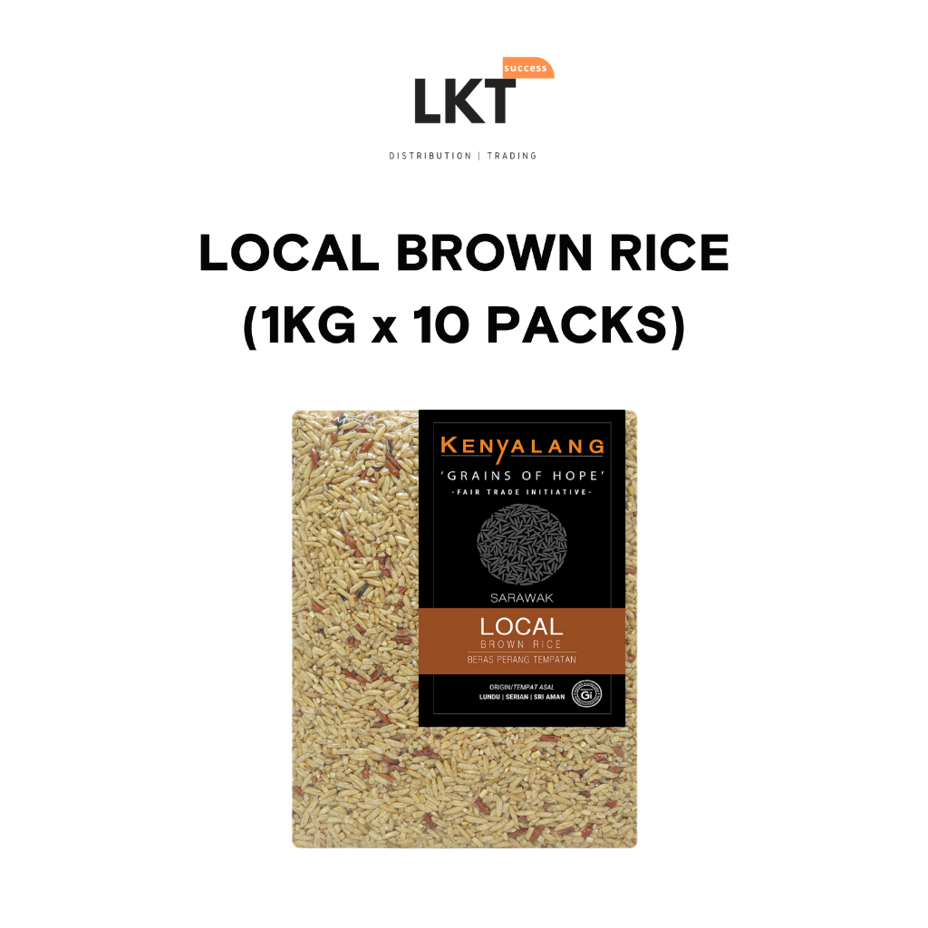 KENYALANG Sarawak Local Brown Rice Unpolished (1kg x 10 packets ...