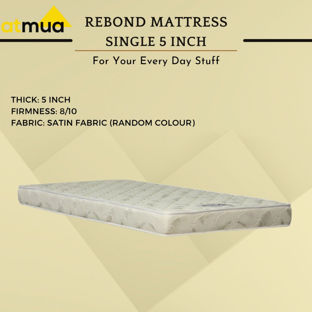 Atmua Rondo Single Size Rebond Mattress 5 inch thick | Shopee Malaysia