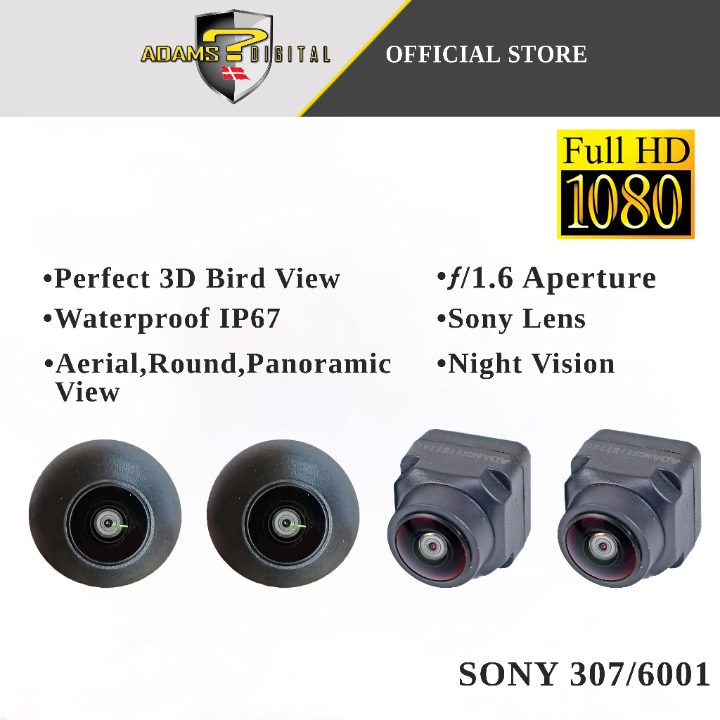 Adams Digital Sony Lens 307 360 Panoramic Camera 2D/3D 360 Car Camera ...
