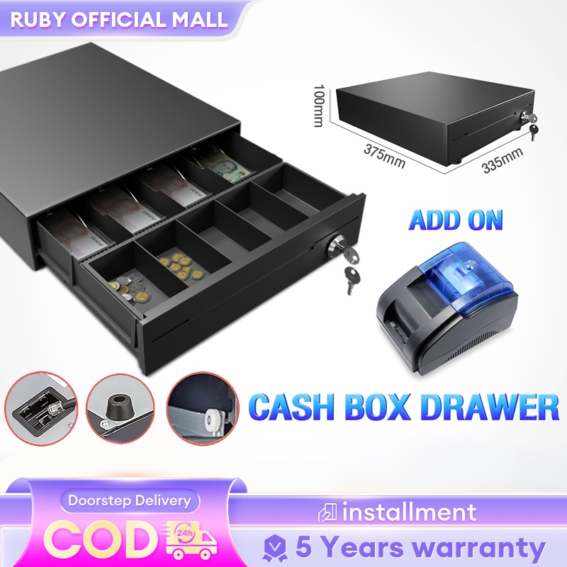 Cash Drawer Compartment Cash Drawer Box POS Register RJ-11 Key Lock ...