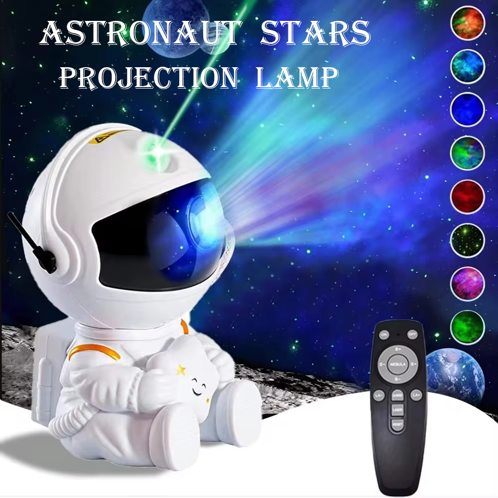 Astronaut Galaxy Projector Night Light Starry Sky Led RGB Lights lampu ...