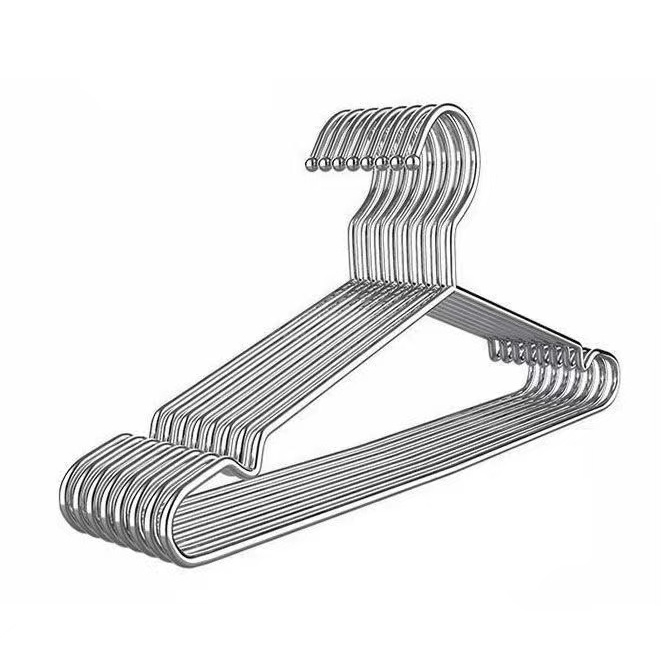 10pcs 304 Stainless Steel Drying Hanger Thicken Wider Clothes Hanger ...