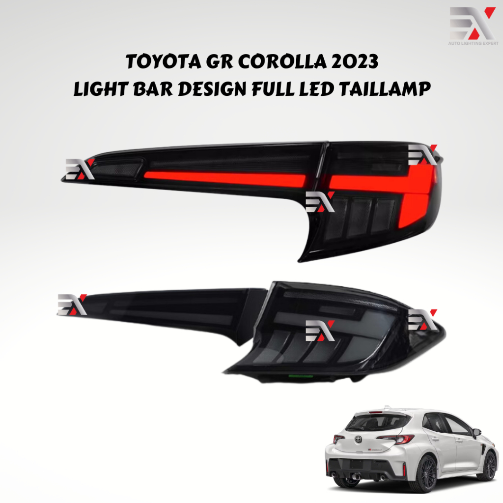 TOYOTA GR COROLLA 2023 LED TAIL LAMP - LIGHT BAR DESIGN | Shopee Malaysia