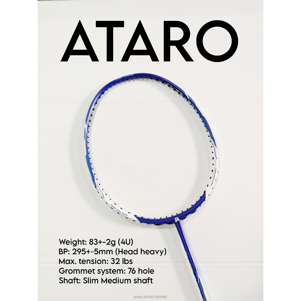 Raket Badminton Ataro Glide, Power Curve Neo, Chaos, Graviton, Sealing ...
