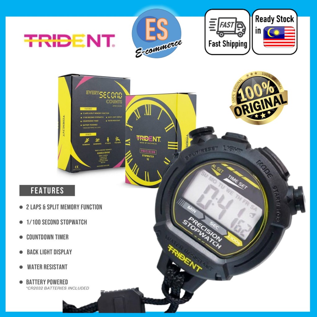 Trident Precision V2 Stopwatch Sports Stop watch Digital Running Timer ...