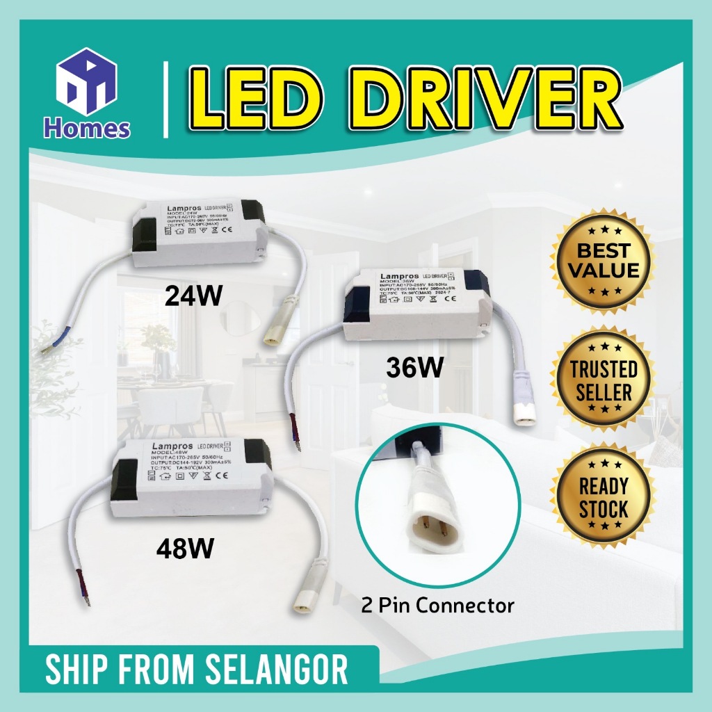 24-48w LED Driver For Surface LED Downlight AC85-265V Transformer Power ...