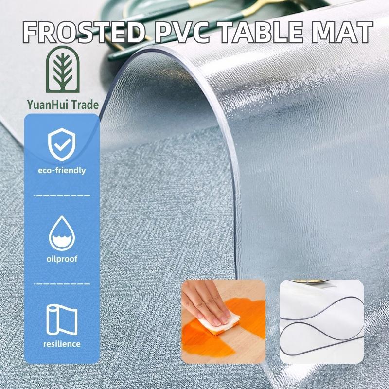 pvc table mat alas meja plastik tebal transparent table cover top makan ...