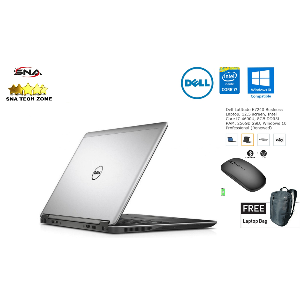 Laptop | Dell Latitude E7240 @intel Core i5-1.9GHz 12.5 inches ( 8GB ...