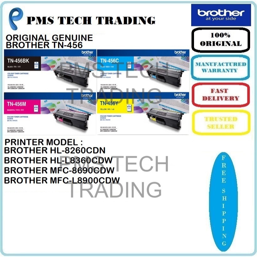 BROTHER ORIGINAL CARTRIDGE TN456 TN-456 456 TN-456BK TN-456C TN-456M TN ...