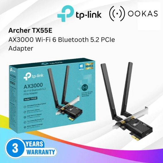 TP-Link Archer TX55E / TX20E AX3000 AX1800 Wifi 6 & Bluetooth 5.2 PCIe ...