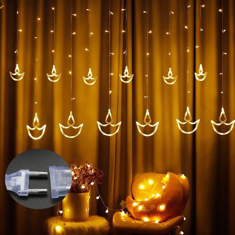 New Deepavali Light LED Curtain Light 4M Led fairy light Lampu raya ...