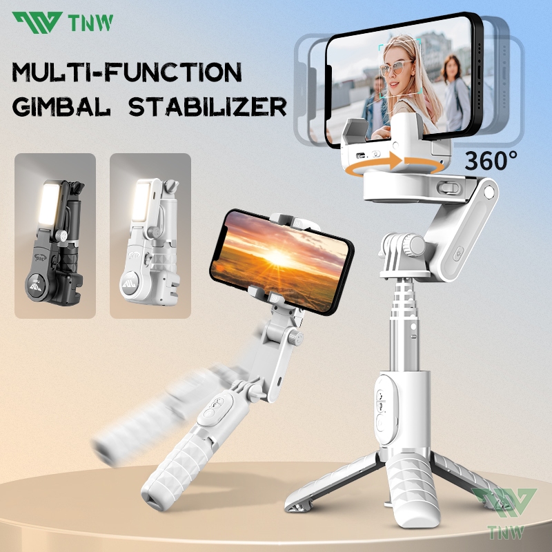 TNW Q18 Phone Stabilizer Gimbal with Wireless Remote Smartphone Gimbal Stabilizer Selfie Tripod ...
