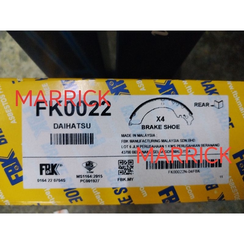 Daihatsu Rocky Feroza Rush F700 rear brake shoe FBK | Shopee Malaysia