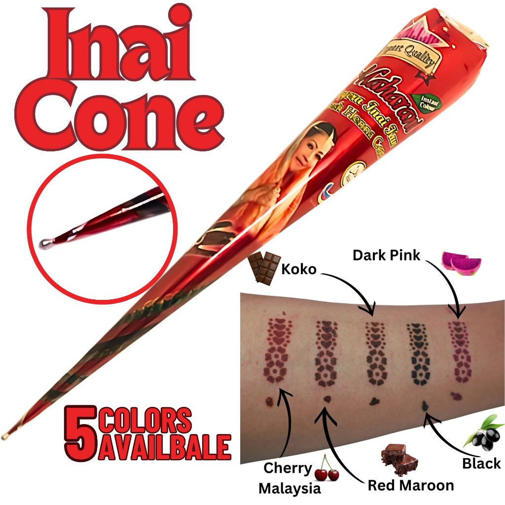 Maharani Fresh Henna Cone 40G Big Natural Ingredient Inai Lukis Ready ...