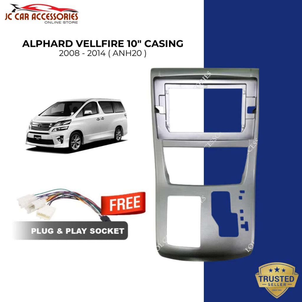 Toyota Vellfire Alphard ANH20 10 Inch Car Android Player Casing With ...