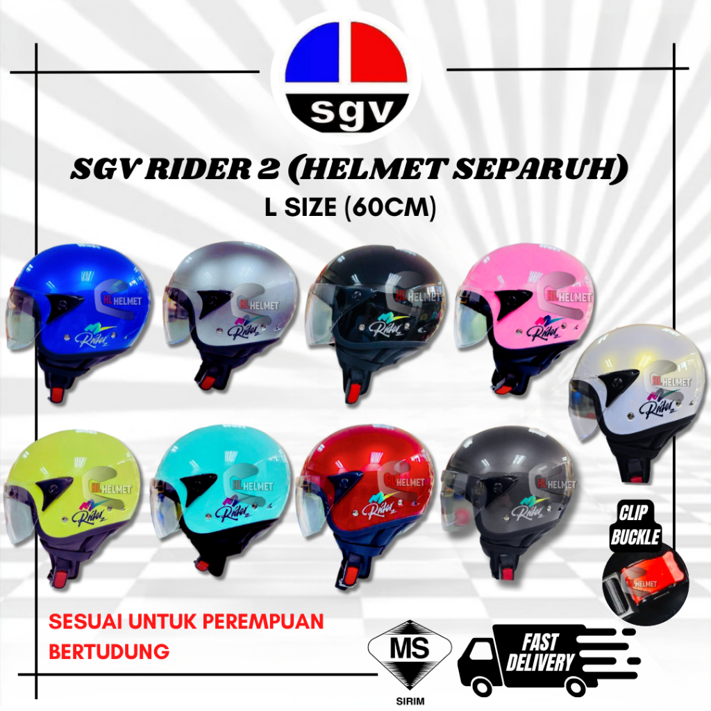 SGV RIDER 2 HELMET STENG DEWASA (Topi Keledar SGV Raider 2)-Sgv Helmet ...