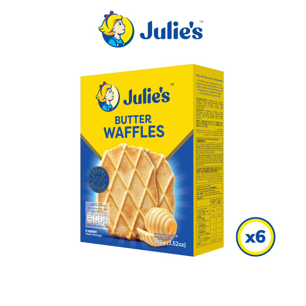 Julie's Butter Waffles (100g x 6 Packs) | Shopee Malaysia