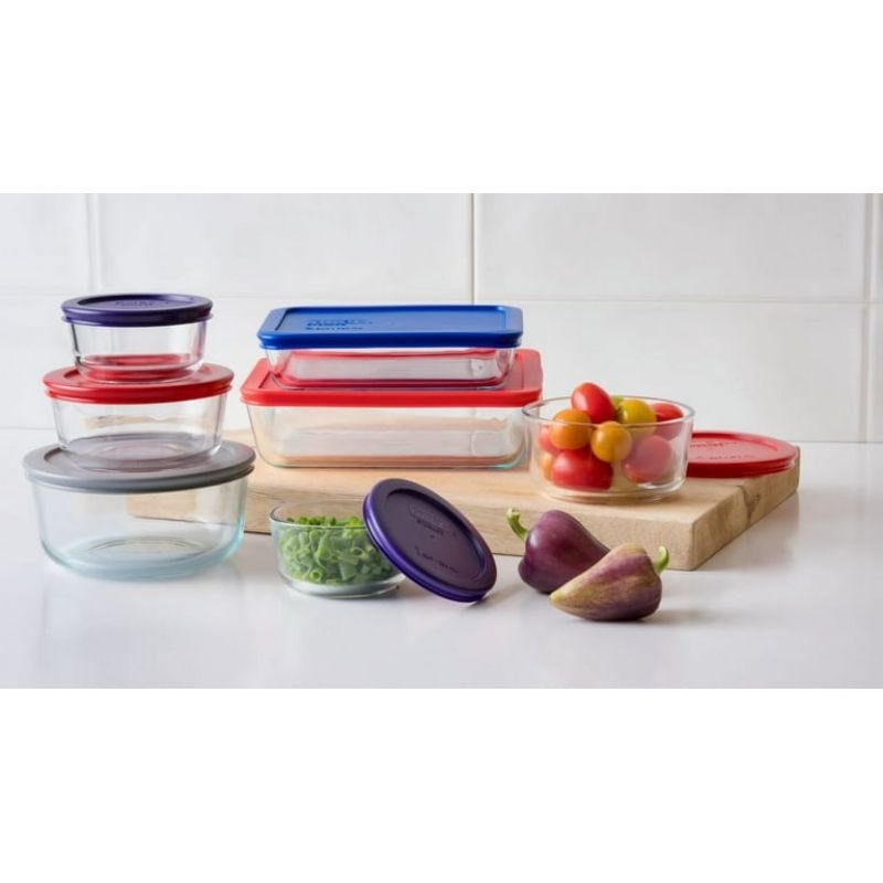 CLEARANCE!! Pyrex Simply Store Glass Storage Container Set with Lids ...