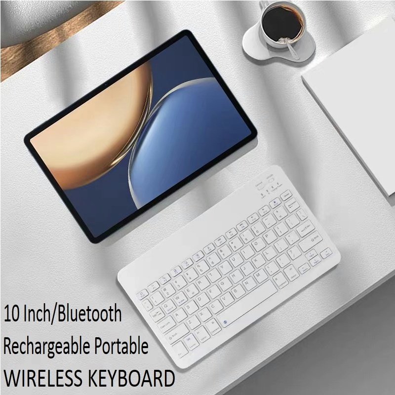 COD 10 Inch Wireless Keyboard Rechargeable Ultrathin Bluetooth For ...