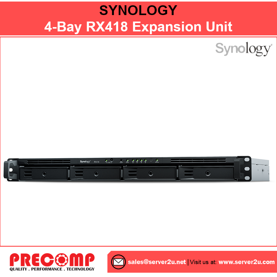 Synology 4-Bay RX418 1U NAS Expansion Unit | Shopee Malaysia