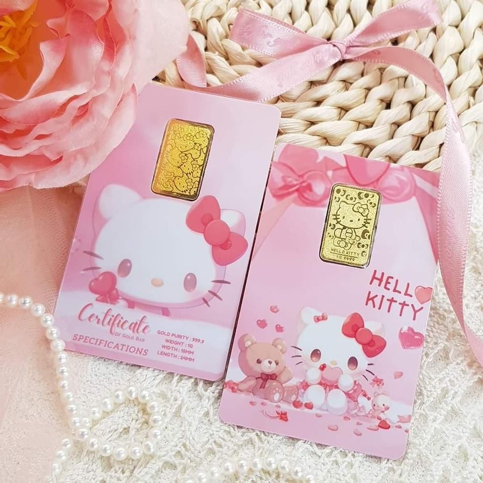 KEDAI EMAS ROSMERAH HELLO KITTY 999.9 GOLD BAR 1 GRAM 1克 金片 （999.9金） | Shopee Malaysia